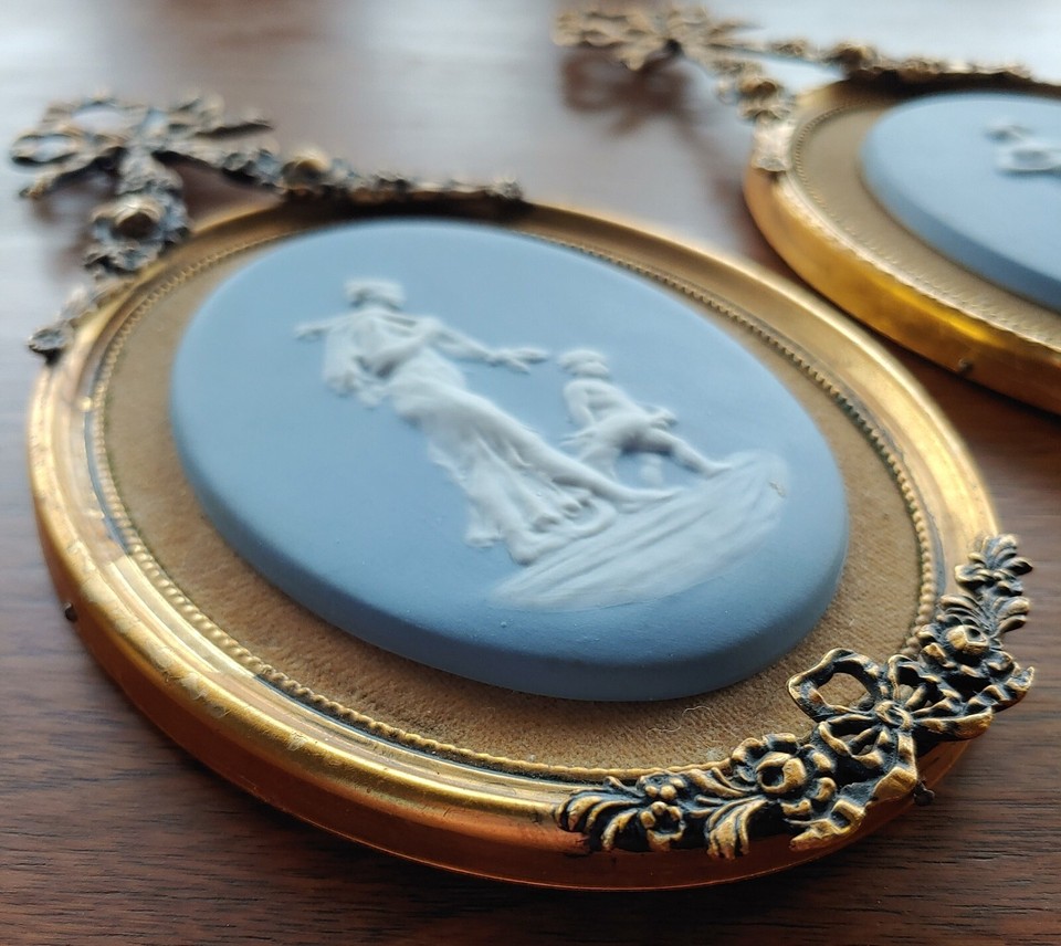 Antique LIMOGES FRANCE JASPERWARE framed Plaques Camille Tharaud Wedgwood Style | eBay