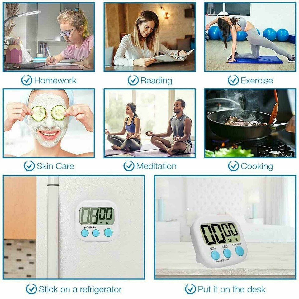 Mini timer home office kitchen soup cooking countdown exercise | eBay