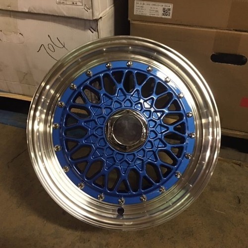15" RS STYLE WHEELS RIMS BLUE FITS MITSUBISHI MIRAGE DE ES MINI COOPER ...