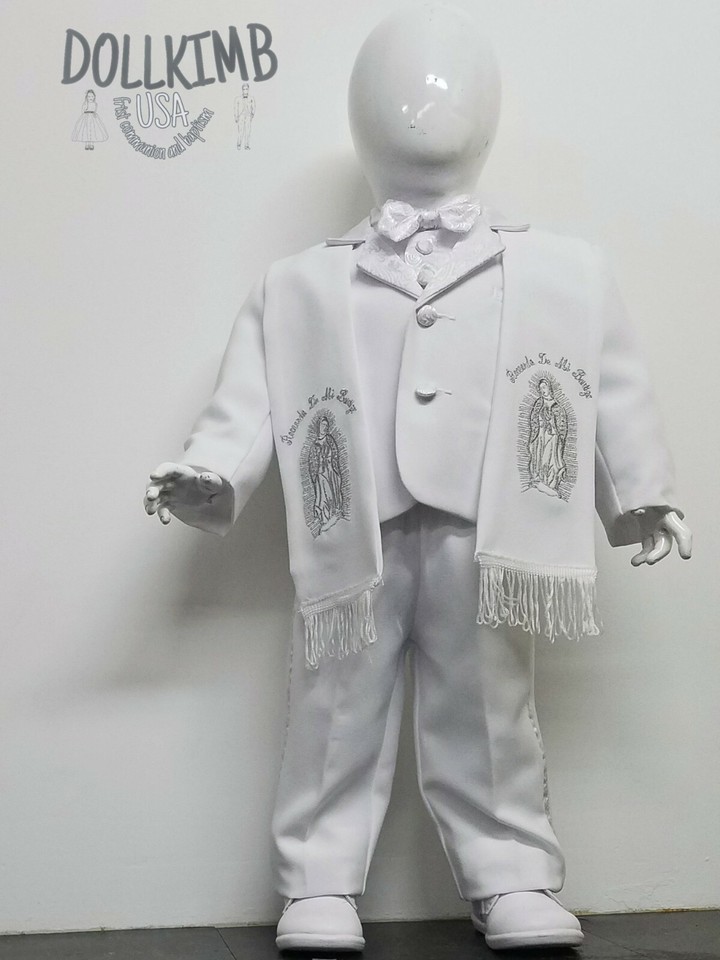 Traje para bautizo bordado. Suit Tuxedo EMBROIDERY, Baptism Christening ...