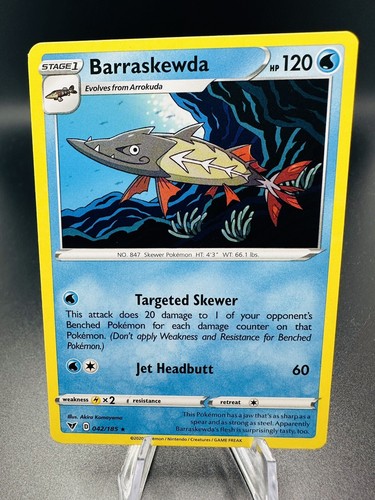 Pokemon TCG - Barraskewda 42/185 - Vivid Voltage 2020 | eBay