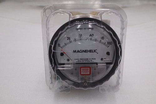 NEW Dwyer 4" Magnehelic Mode 2100 Differential Pressure Gauge 0-100 ...