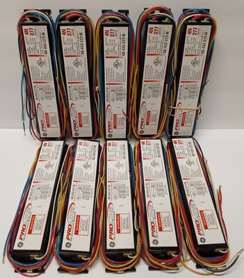 Lot of 10 GE Proline GE Electronic Ballasts T-8 GE-432-277-N ...