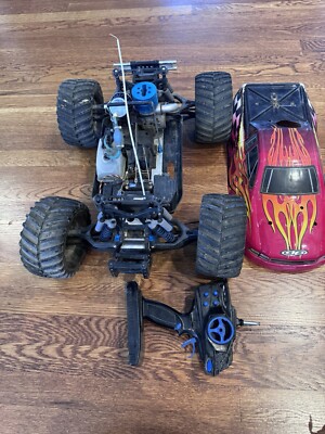 Vintage Team Associated Min MGT 3.0 1/10 Nitro 4x4 Monster RC Truck w ...