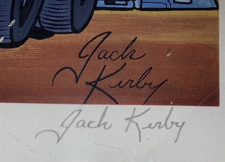 JACK KIRBY SIGNED CAPTAIN AMERICA 50th ANNIVERSARY PRINT MARVEL COMICS ...