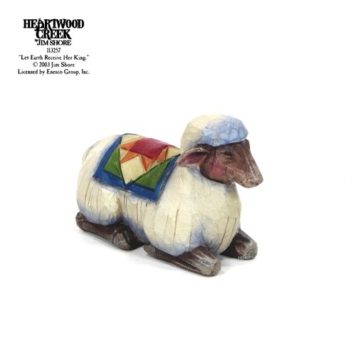 Jim Shore LET EARTH RECEIVE HER KING - SHEEP LAMB 2.75" Figurine 113257 ...