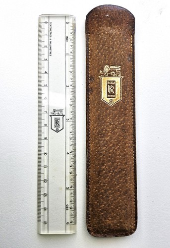 Rare Rolls Royce plastic ruler in leather sleeve | eBay Australia