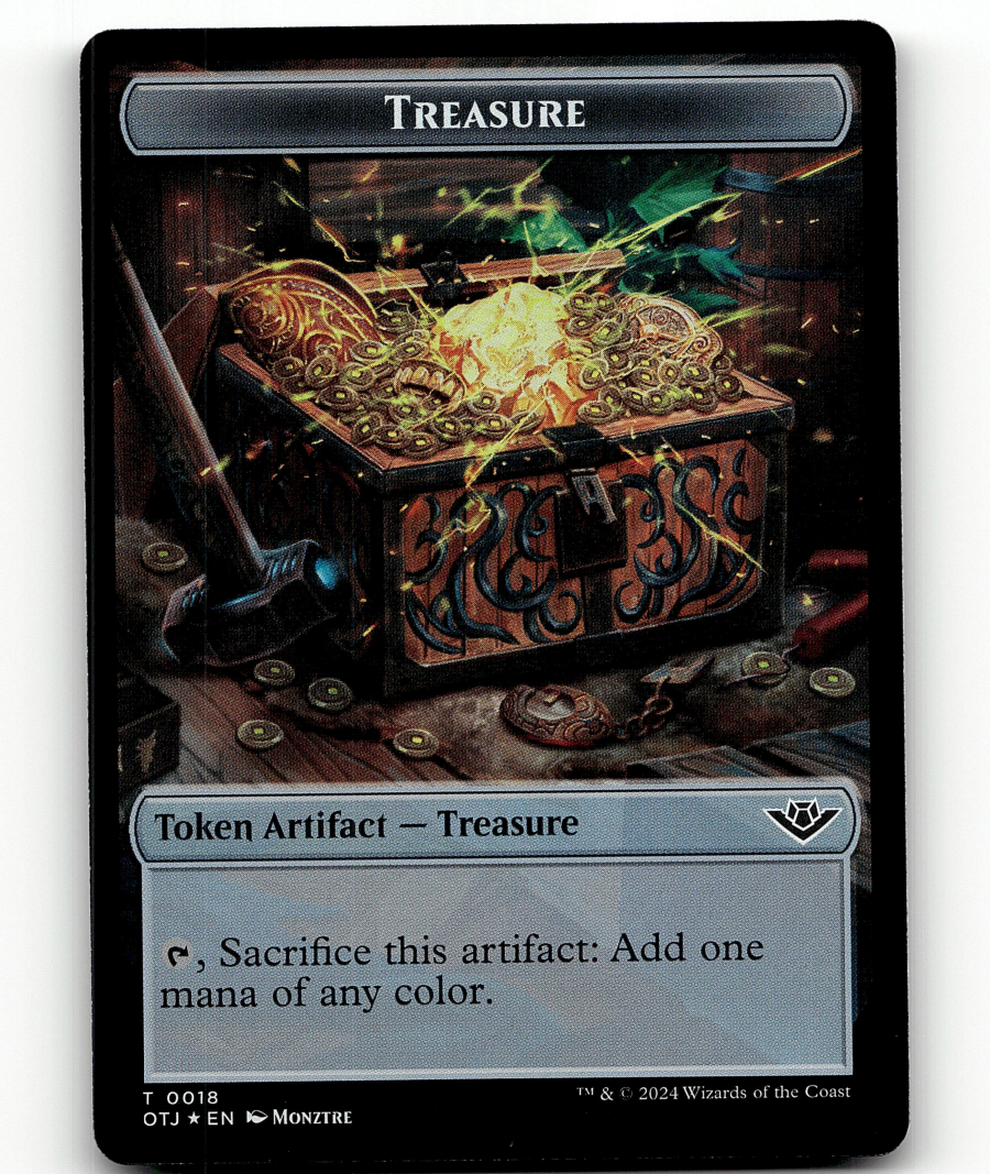 FOIL - MTG Treasure Human Cleric Token - Outlaws of Thunder Junction | eBay