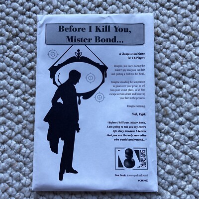 "Original" Before I Kill You Mister Bond - Cheapass Games - RARE - Out of print | eBay