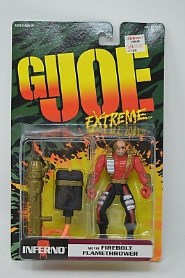 Vintage 1995 Hasbro GI Joe Extreme Inferno w/ Firebolt Flamethrower ...
