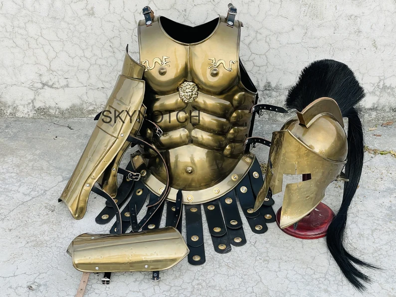 Medieval 300 Spartan Muscle Set Roman Spartan Suit Spartan Steel Armor ...