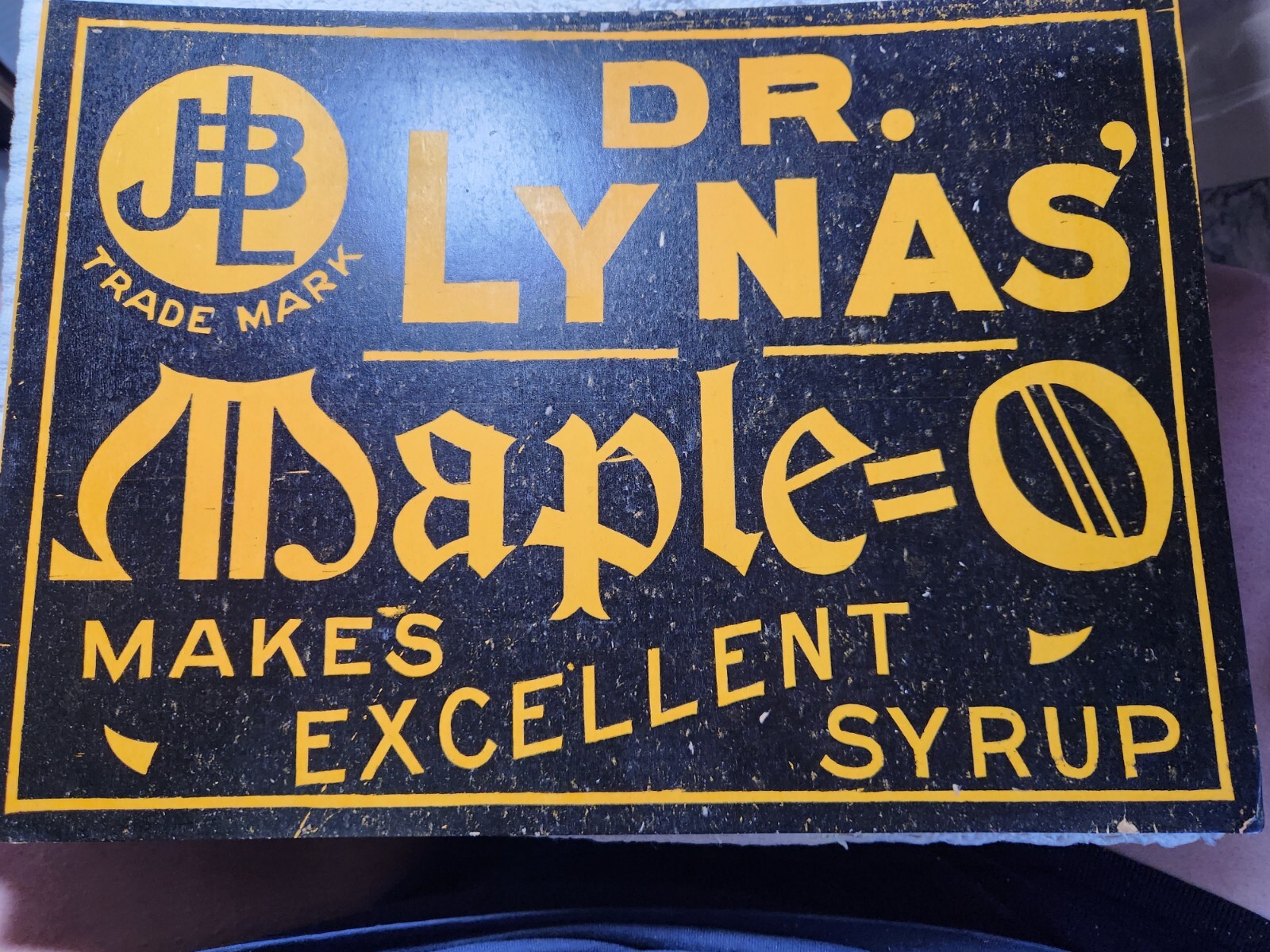 (-33) Large Cardboard "Dr Lynas Maple-o Syrup", 10"x13", Excellent+ | eBay