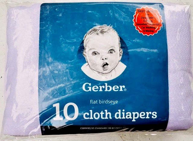 Gerber Unisex Baby Boys Girls Birdseye Flatfold Cloth Diapers Multipack ...