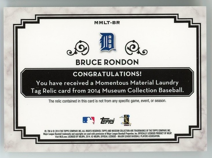 2014 Topps Museum Collection 1/1 Majestic MLB Logo Game Used Patch ...