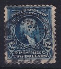 USA552) USA 1902-03 $2 Dark blue perf 12 Scott 312 with private perfin ...