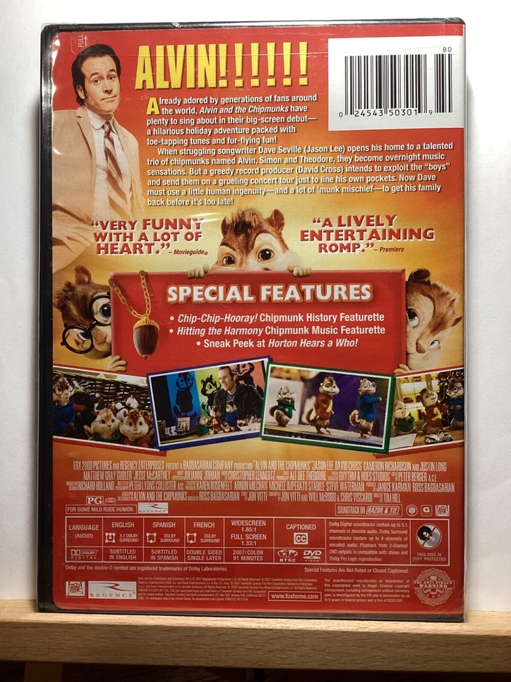 Alvin and the Chipmunks (DVD, 2008) 24543503026 | eBay