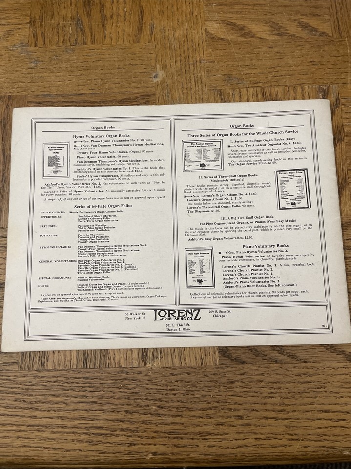 The Organist March 1948 Song Book | eBay