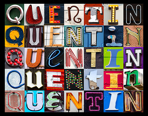 QUENTIN Name Poster featuring photos of actual sign letters | eBay