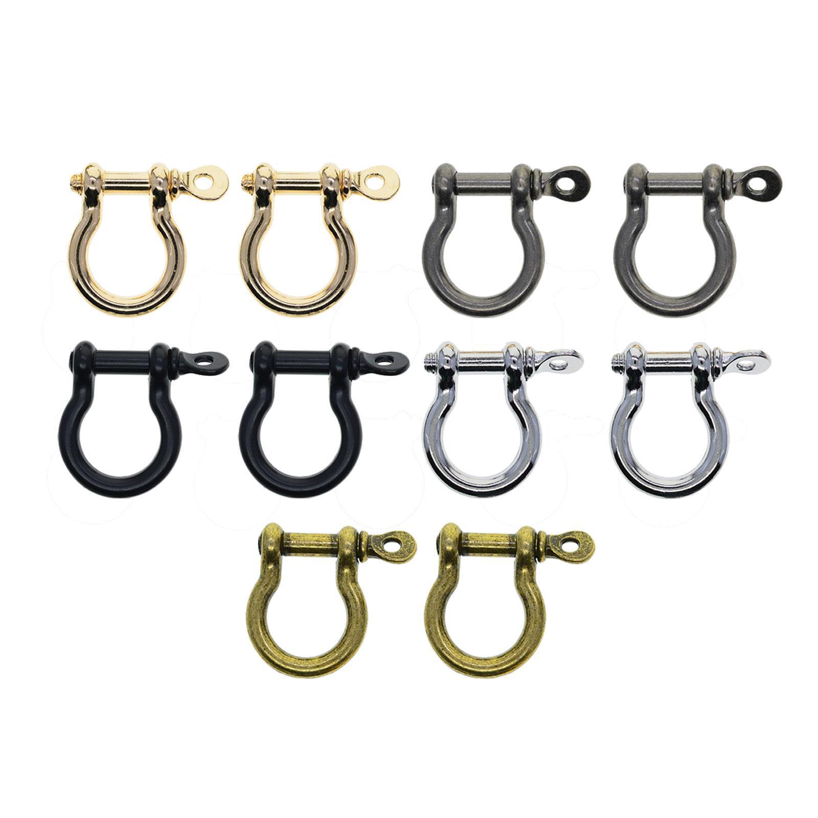 10 Pieces Bow Shackle Metal Hoop Horseshoe Buckles for DIY Backpacks ...