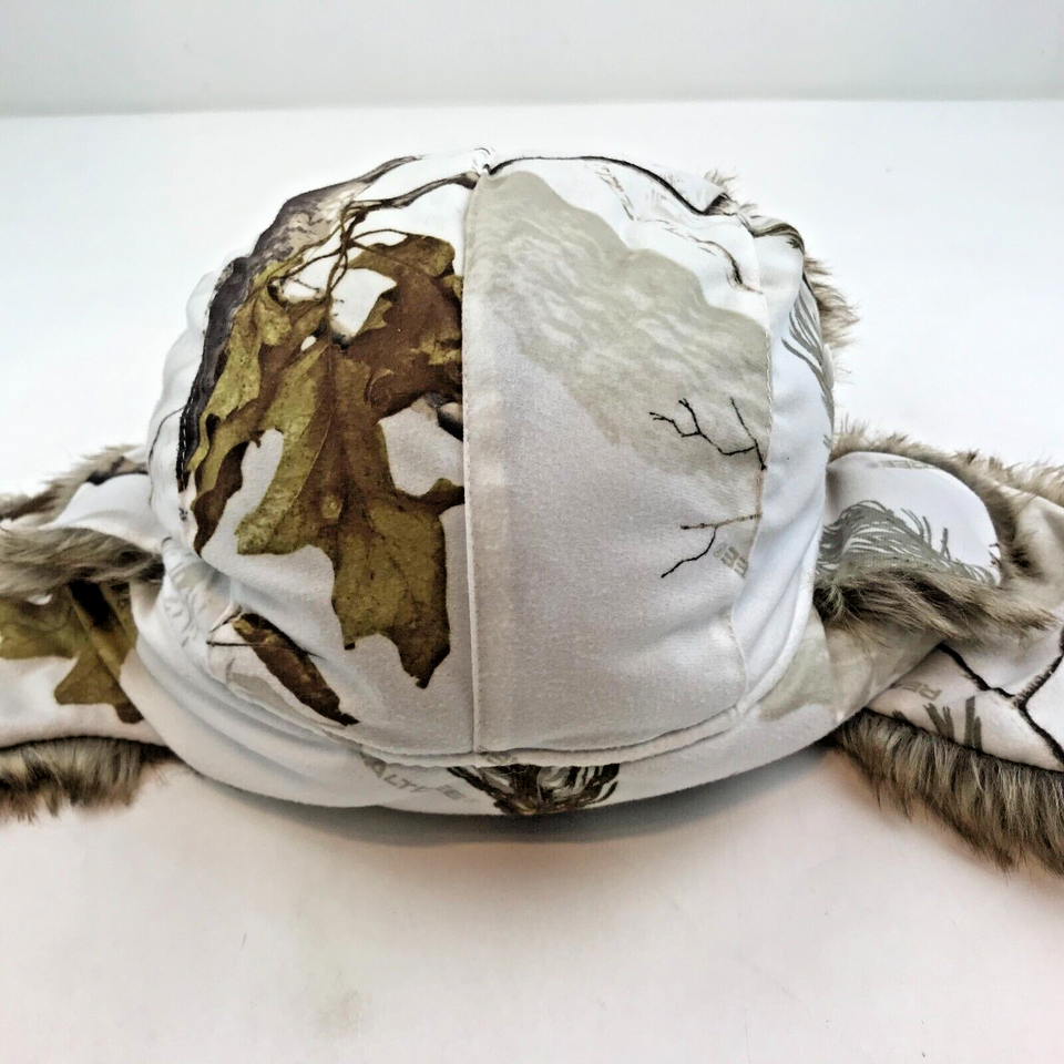 Realtree Camo Trapper Hat Outdoor Hunting Faux Fur Camouflage Ear Flaps ...