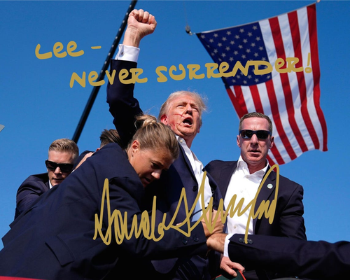 Personalized President Donald Trump Gold Autographed Poster | eBay