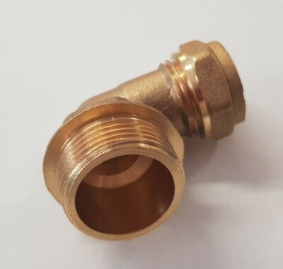 15MM COMPRESSION BEND BRASS FITTINGS 15mm x 3/4" 90° MALE IRON ELBOW ...