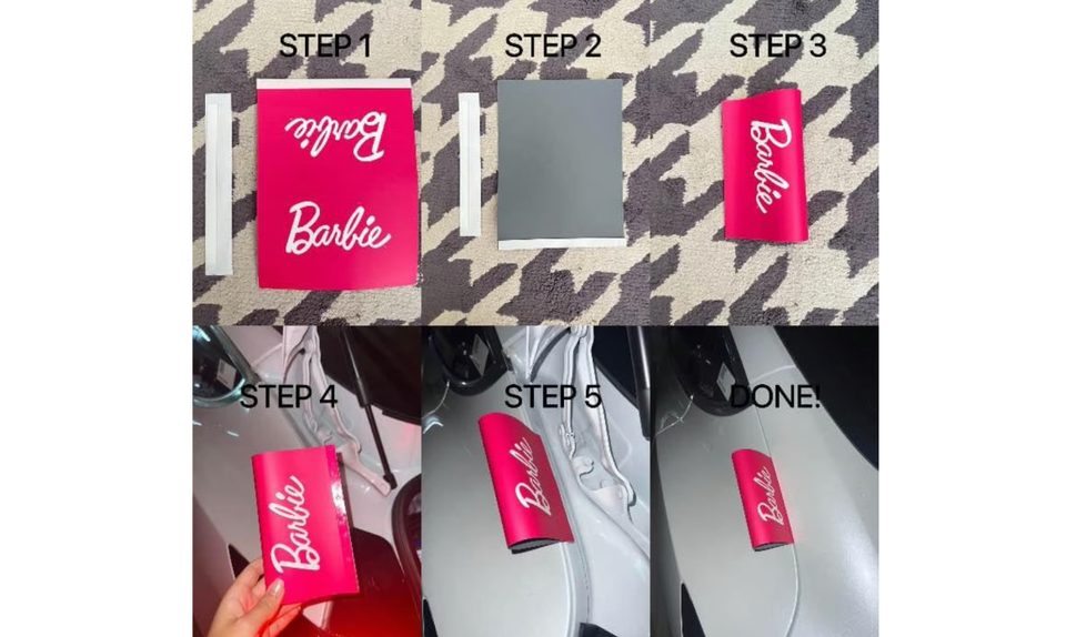 Barbie Car Sticker Label Tag (Barbie on Board Car Window Bumper Sticker ...