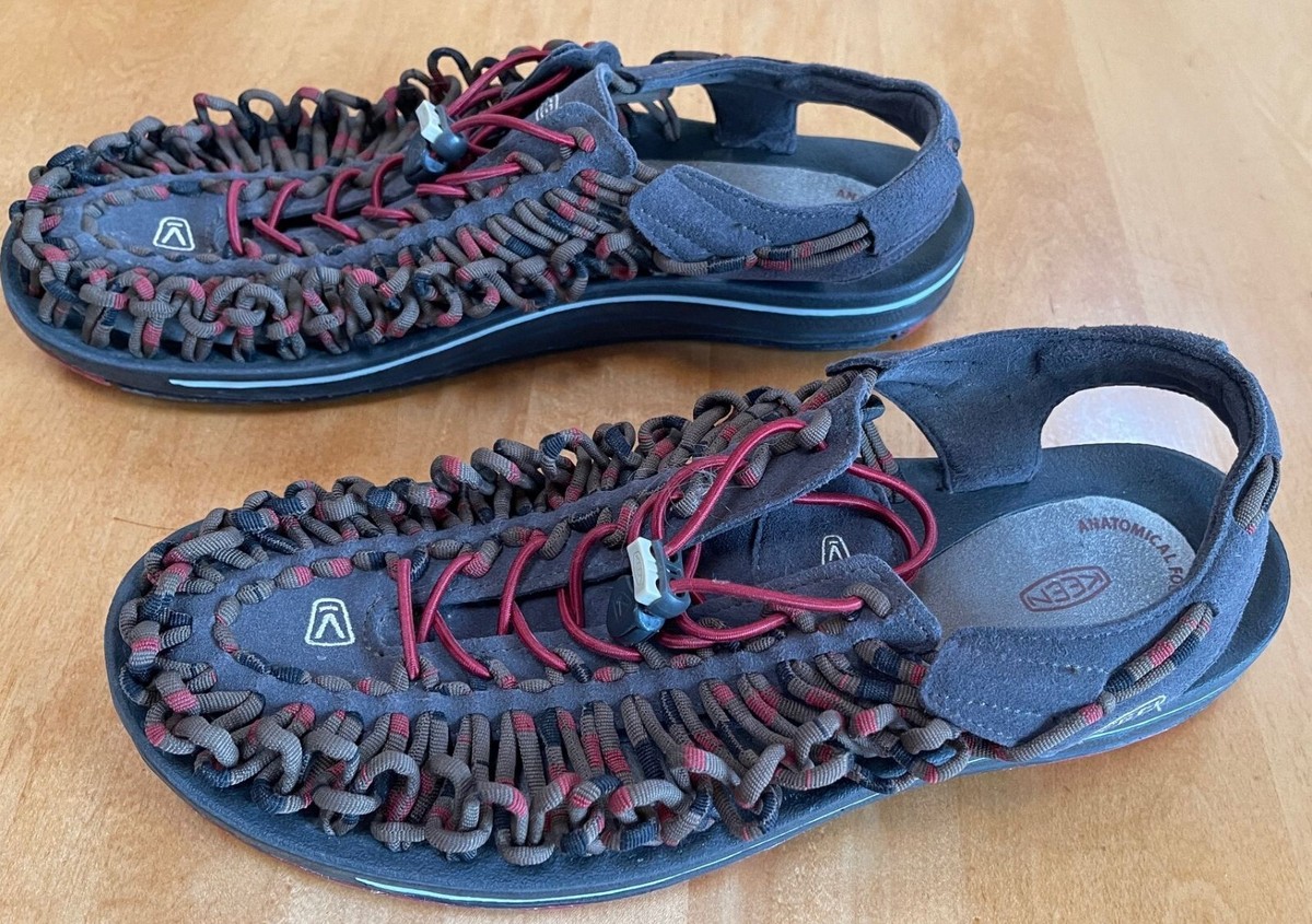 Keen Uneek Sandals Mens 11.5 Red Dahlia/Raya-Braided Cord Keen Uneek Sandals Mens 11.5 Red Dahlia/Raya-Braided Cord