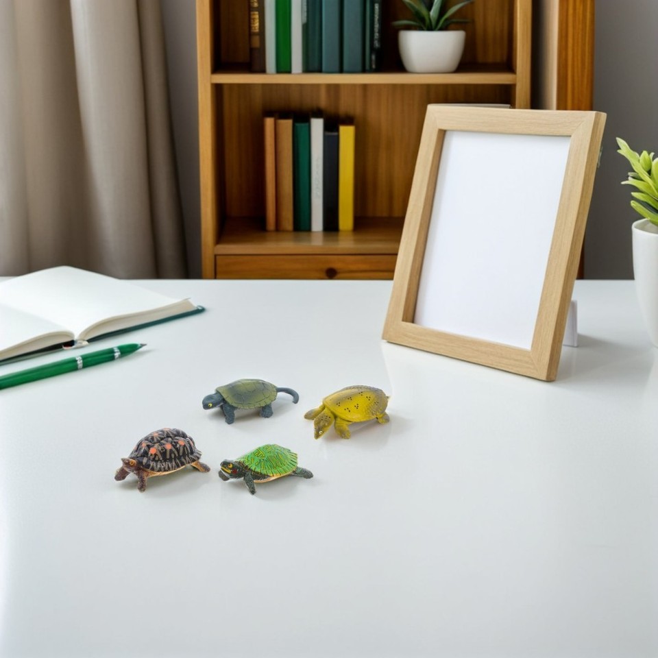 4PCS Turtles Figurines Toys: Small Realistic Turtles Figures Kids ...