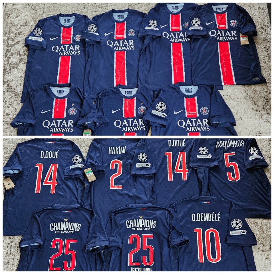 🇫🇷 Nike PSG Desire Doue #14 2024/2025 Home Jersey Champions League ...