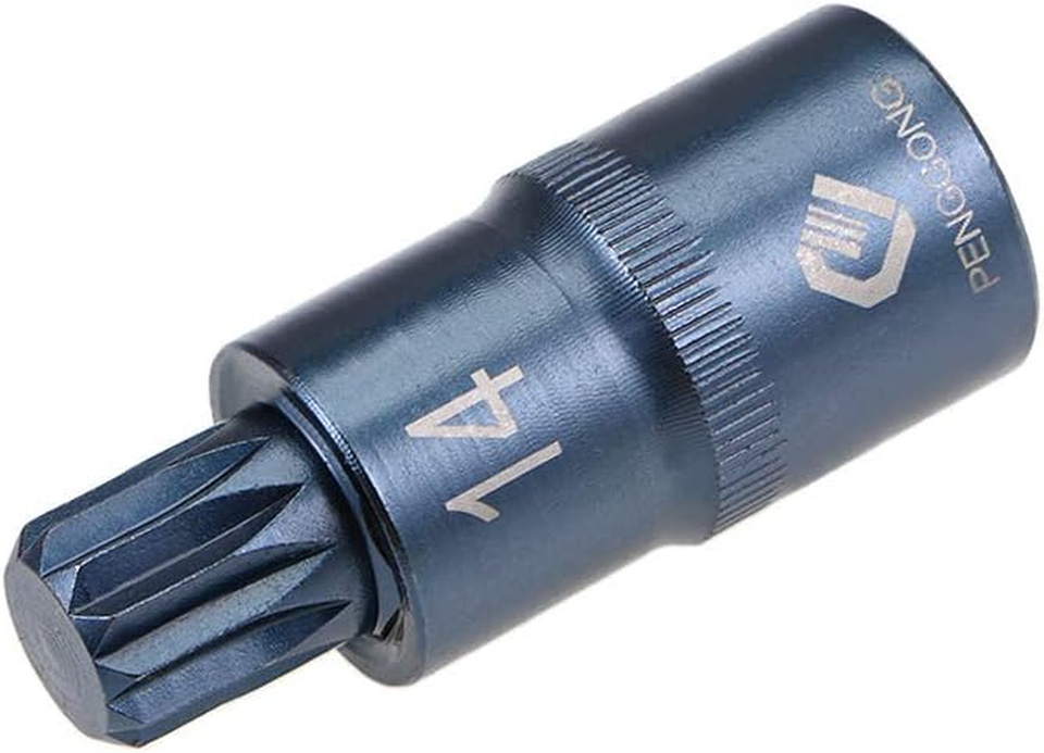 1/2" Drive X M14 (14Mm) Triple Square Spline Bit Socket, S2 Steel Bits ...