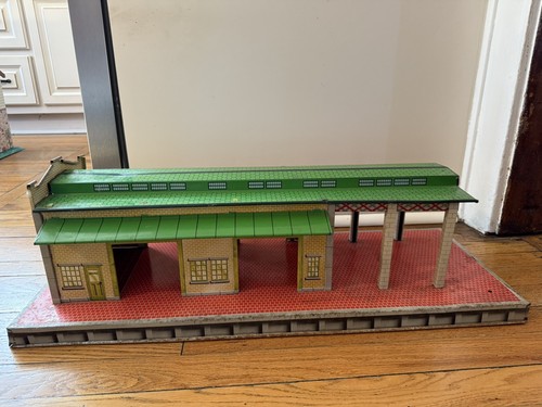 Marx Freight Terminal Tin Litho Train Station Toy Building Vintage ...