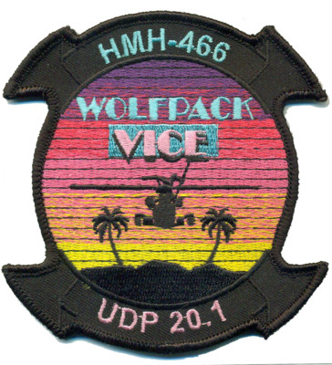 4" MARINE CORPS HMH-466 WOLFPACK VICE SUNSET UDP 20.1 HOOK & LOOP JACKET PATCH | eBay