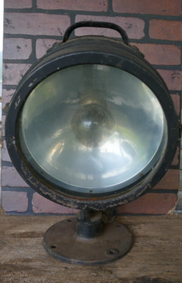 antique nautical search spot light 10 3/4 diameter works | eBay