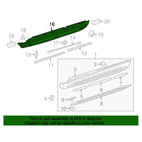 Genuine Mercedes-Benz GLE Class C292 Left Panelling Mounting Rail ...