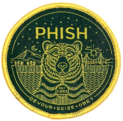 Phish Bear Coast Patch Emblem Symbol Insignia Badge [Blue Woven 3-inch ...