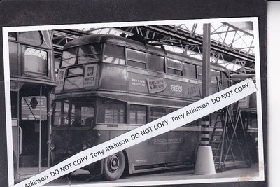 LONDON TRANSPORT - C1 TYPE TROLLEY BUS NO. 156 IN DEPOT - PHOTO ...