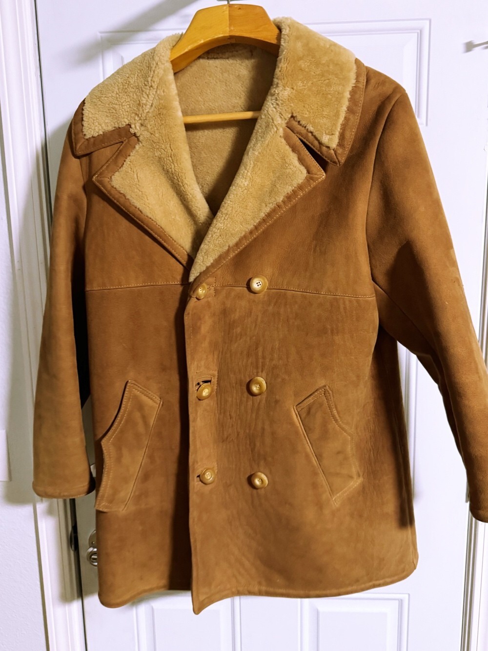 BEAUTIFUL MENS SAWYER OF NAPA SHEEPSKIN COAT JACKET SIZE 46 VERY GOOD ...