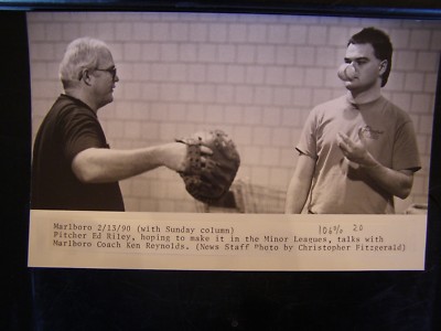 Vintage Baseball Glossy Promo Press Photo 1990 Ed Riley Ken Reynolds | eBay