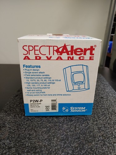 SYSTEM SENSOR SPECTRALERT P2W-P 2W STD CD White Plain Horn Strobe | eBay