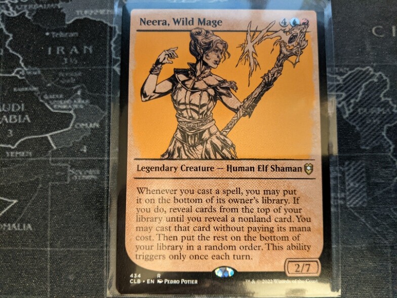 MTG Magic: The Gathering Neera, Wild Mage Showcase CLB Baldur's Gate NM ...