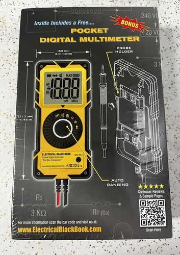 New Pocket Digital Multimeter + Electrical Black Book 1st USA Edition ...