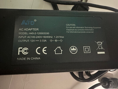 KFD A45-2-120003330 Power Supply AC Adapter | eBay