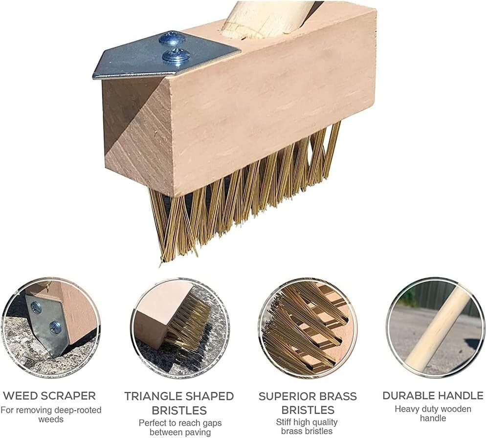 Patio Weed Wire Brush Scraper Moss Weed Removal Garden Block Paving ...