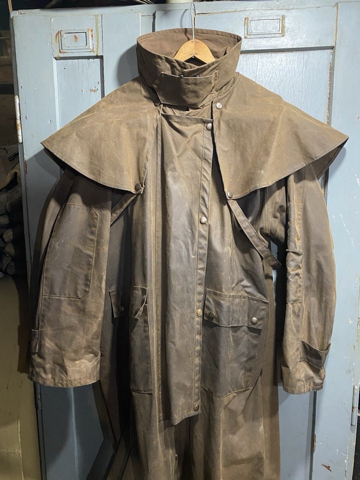 Australian Drover Coat Vintage 1980s Oilskin | eBay