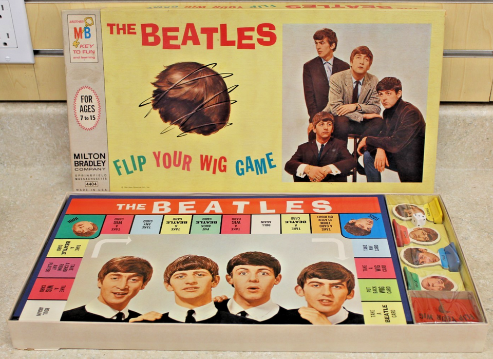 MB 1964 The BEATLES Flip Your Wig Board Game *New/Open Box* FREE ...