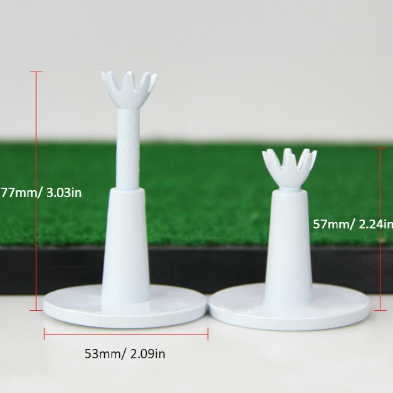 2X Adjustable Golf Tees White Rubber Training Support Mount Ball Holder ...
