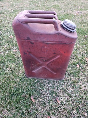 Vintage Jerry Can w/ Spout Red 1963 USMC 5 Gallon Army Jeep | eBay