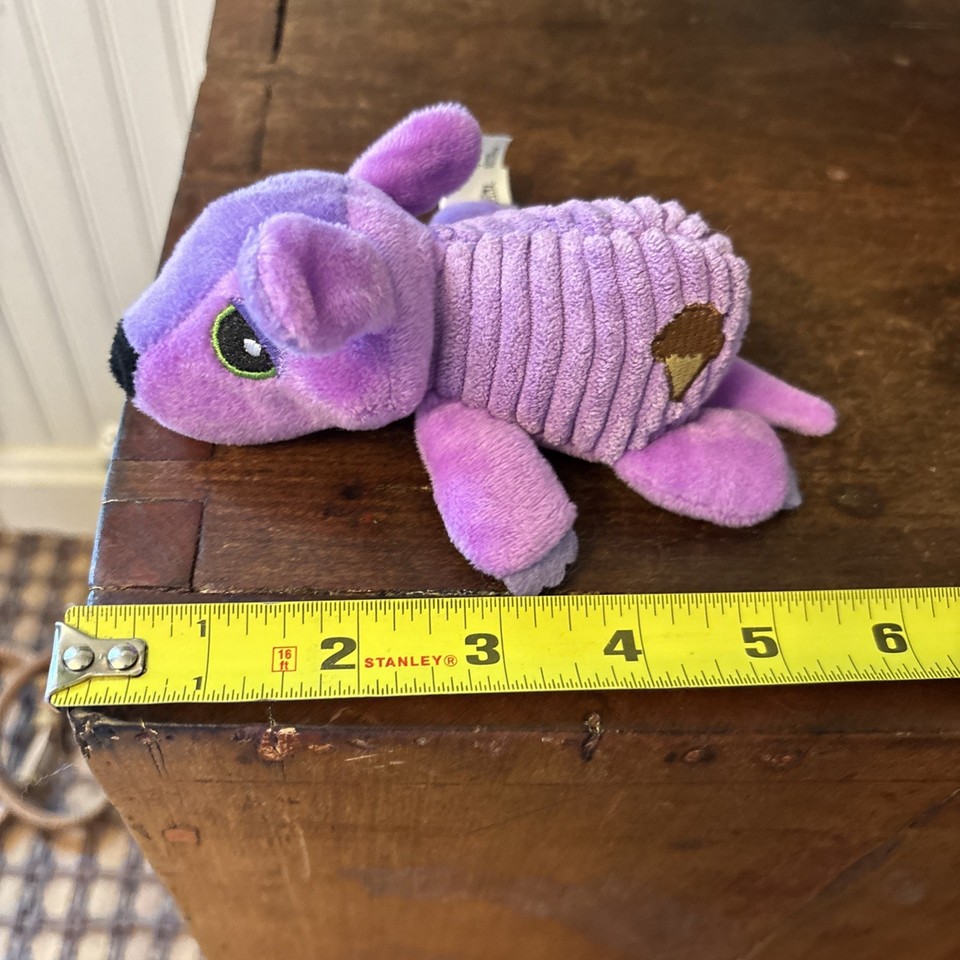 Cutetitos Lot Of 3 Pink Unicorn, Tabby Cat, Purple Armadillo Bean Bag ...