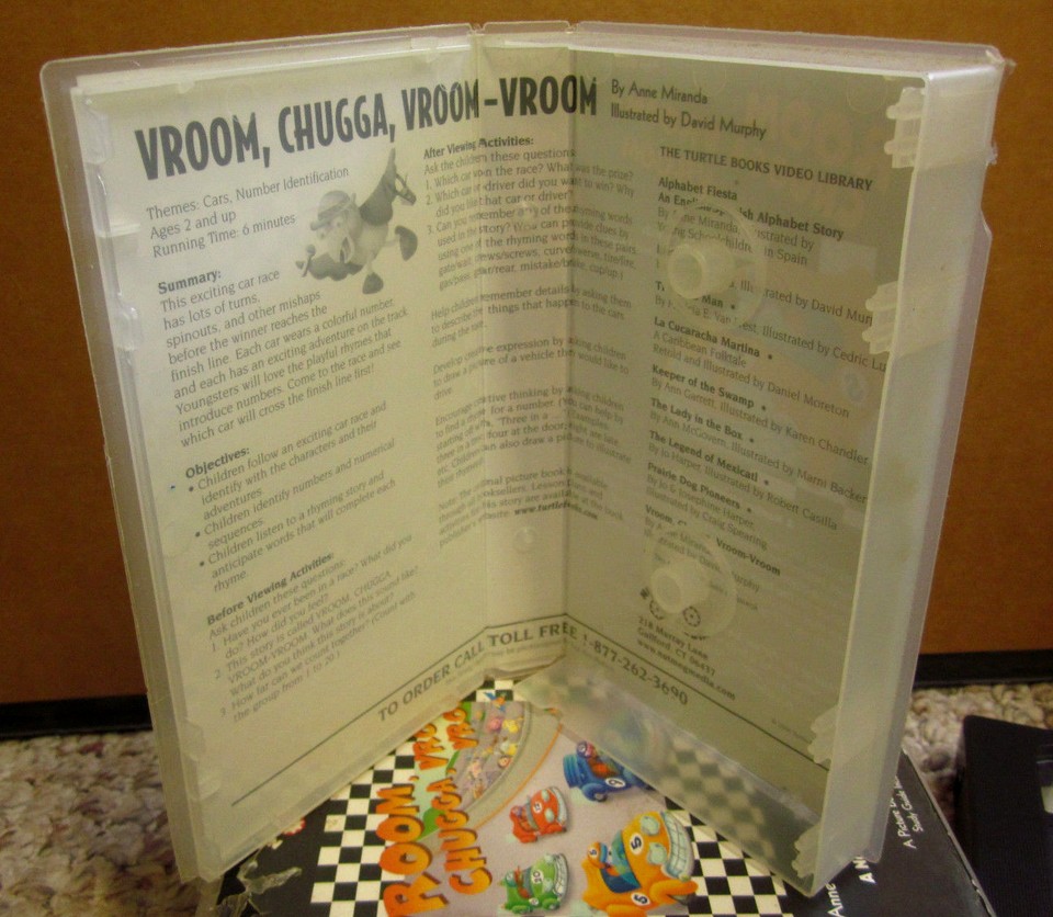VROOM CHUGGA number recognition VHS race-cars Anne Miranda educational ...